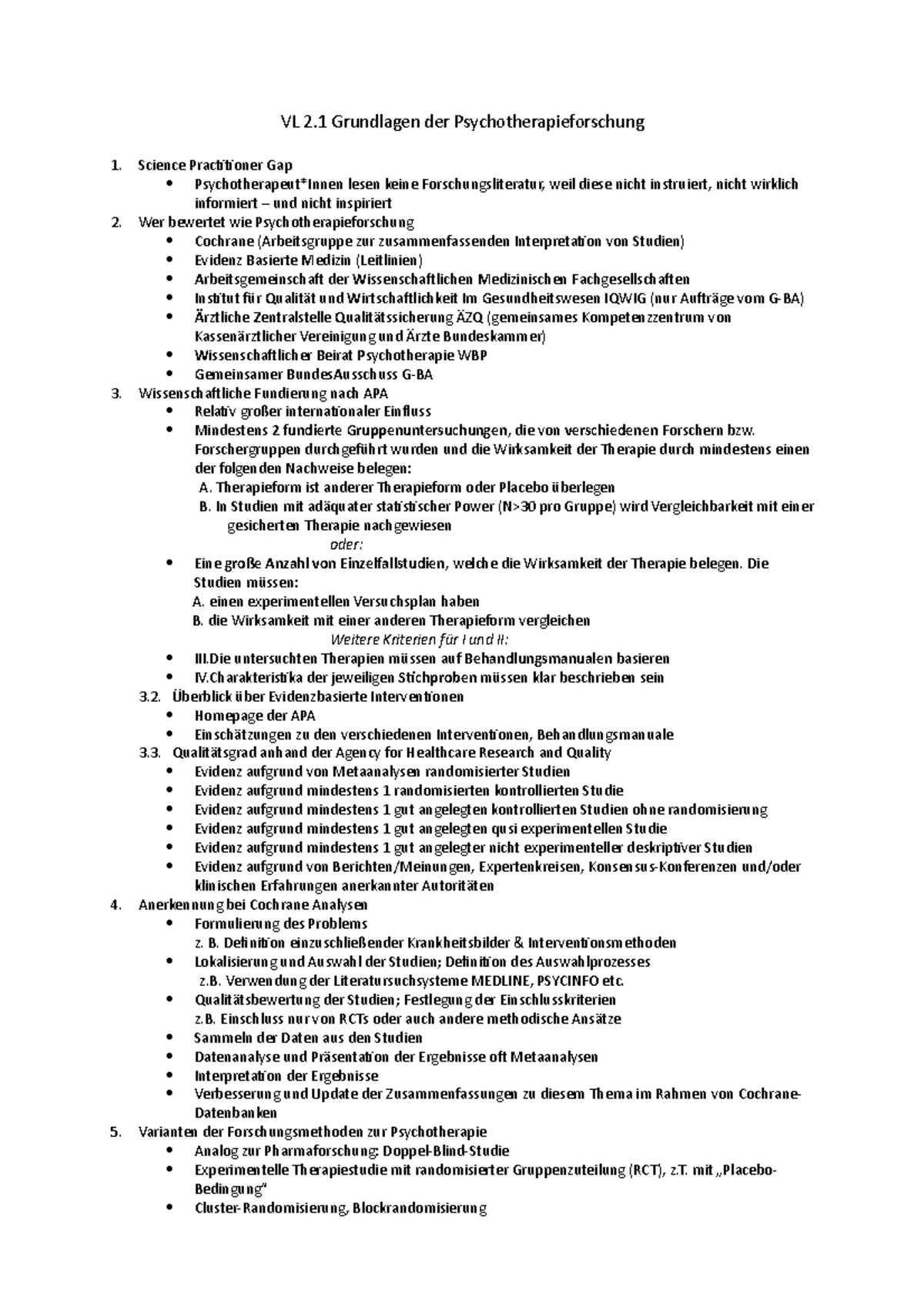 Zusammenfassung VL 4 Verhaltensanalyse, Plananalyse und Fallkonzeption ...