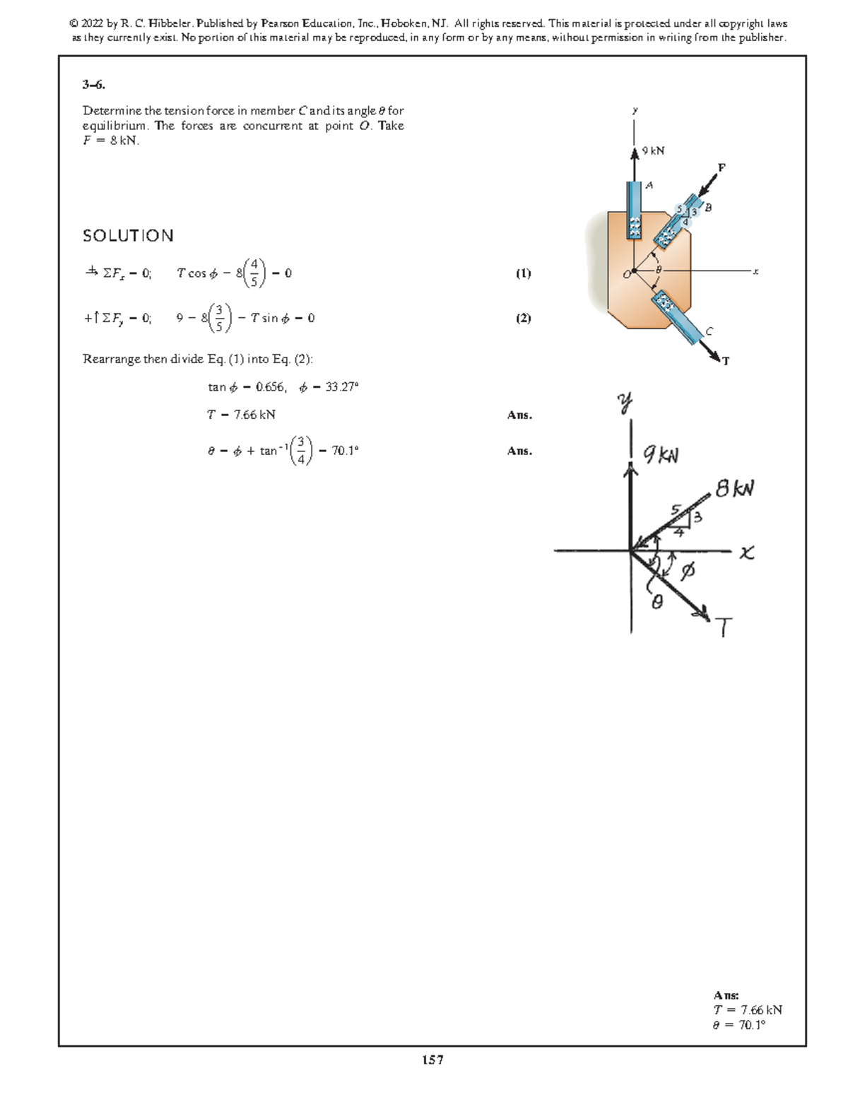 SWK 15th Ed Solution Manual: Tension Forces & Angles Analysis - Studocu