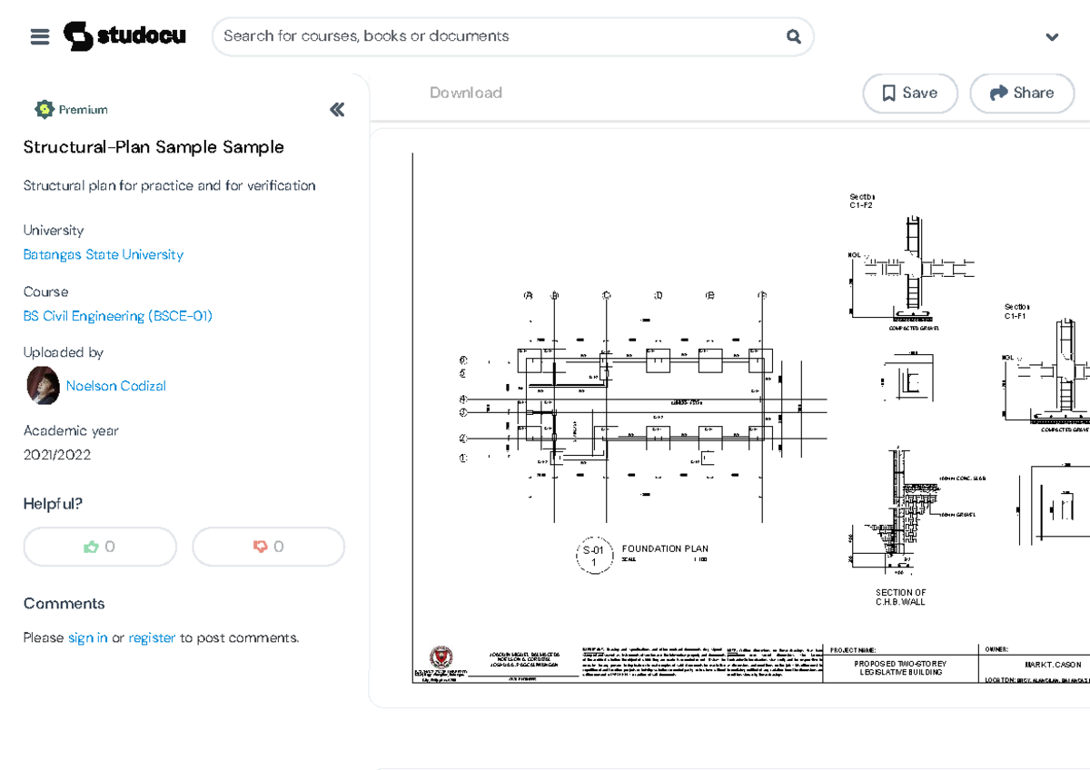 Structural Plan for Proposed Legislative Building - BS Civil Eng. - Studocu