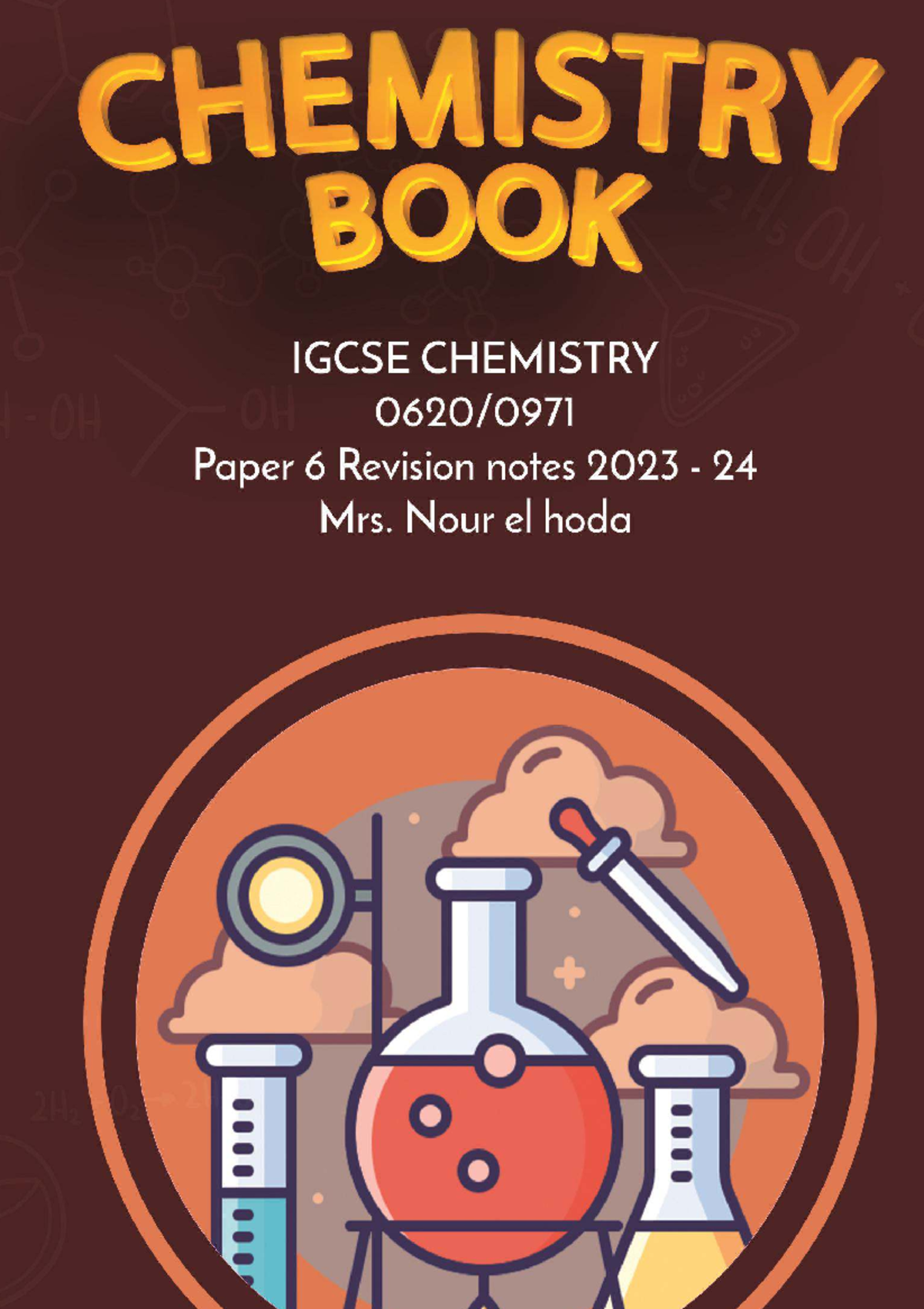 IGCSE CHEMISTRY Paper 6 Revision Notes & Experiment Plans 2023-24 - Studocu
