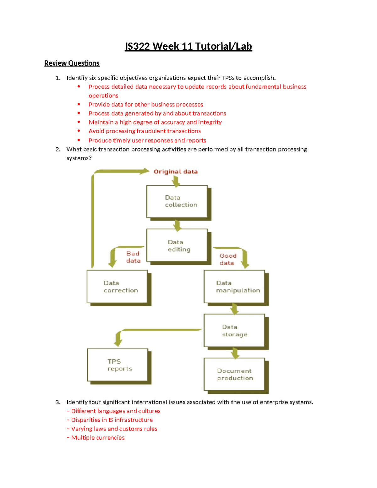 IS322 Week 11 Tutorial sol - IS322 Week 11 Tutorial/Lab Review ...