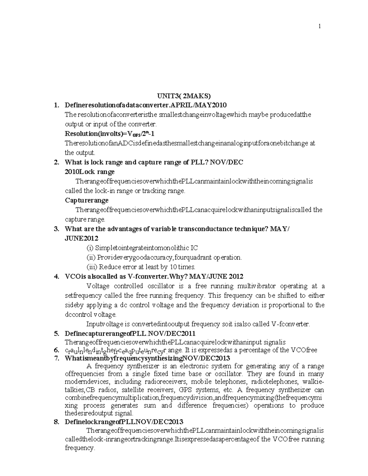 ADE UNIT 3 - Analog & Digital Electronics: Key Concepts & Applications - Studocu