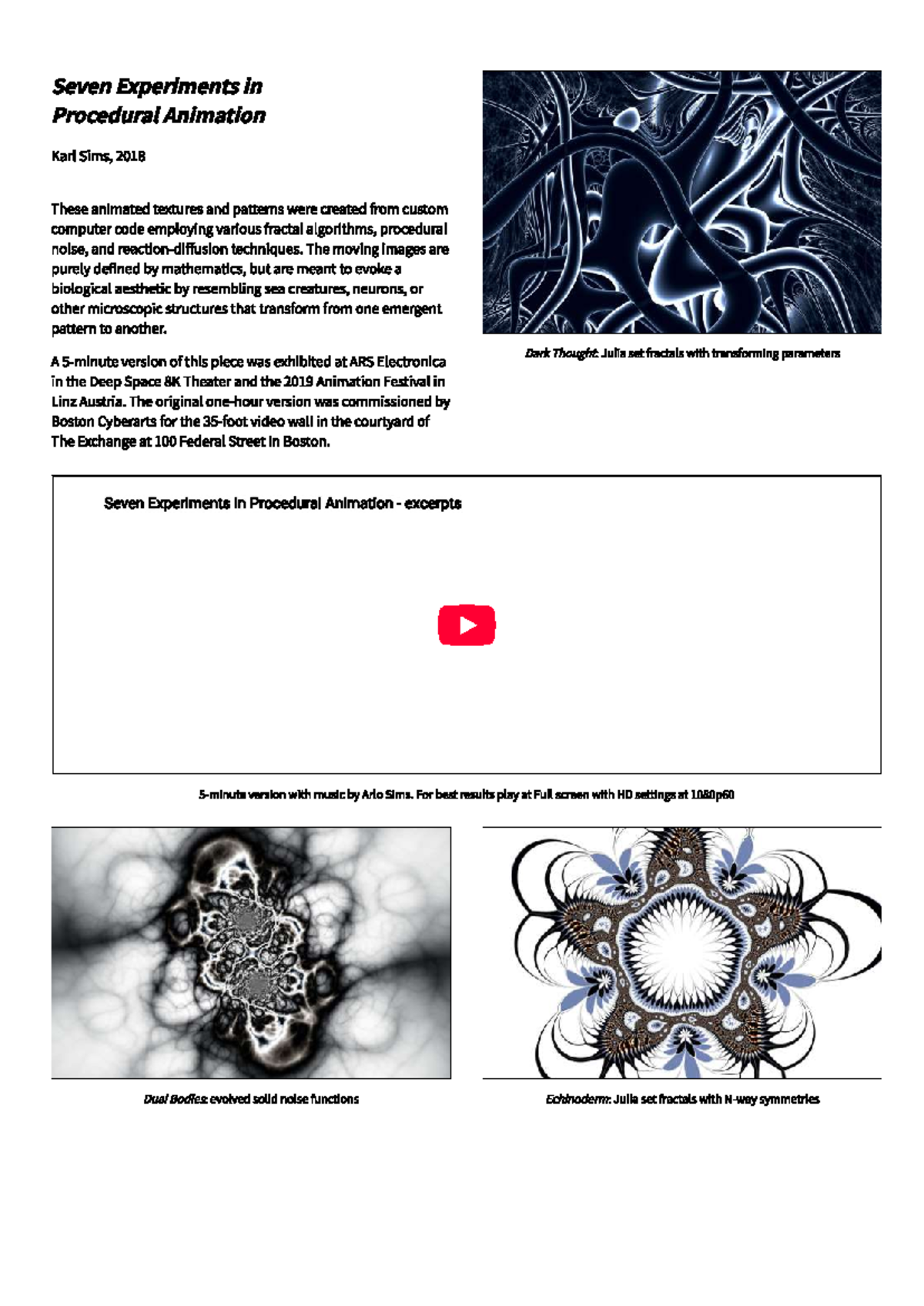Seven Experiments in Procedural Animation (CS 2018) - Studocu
