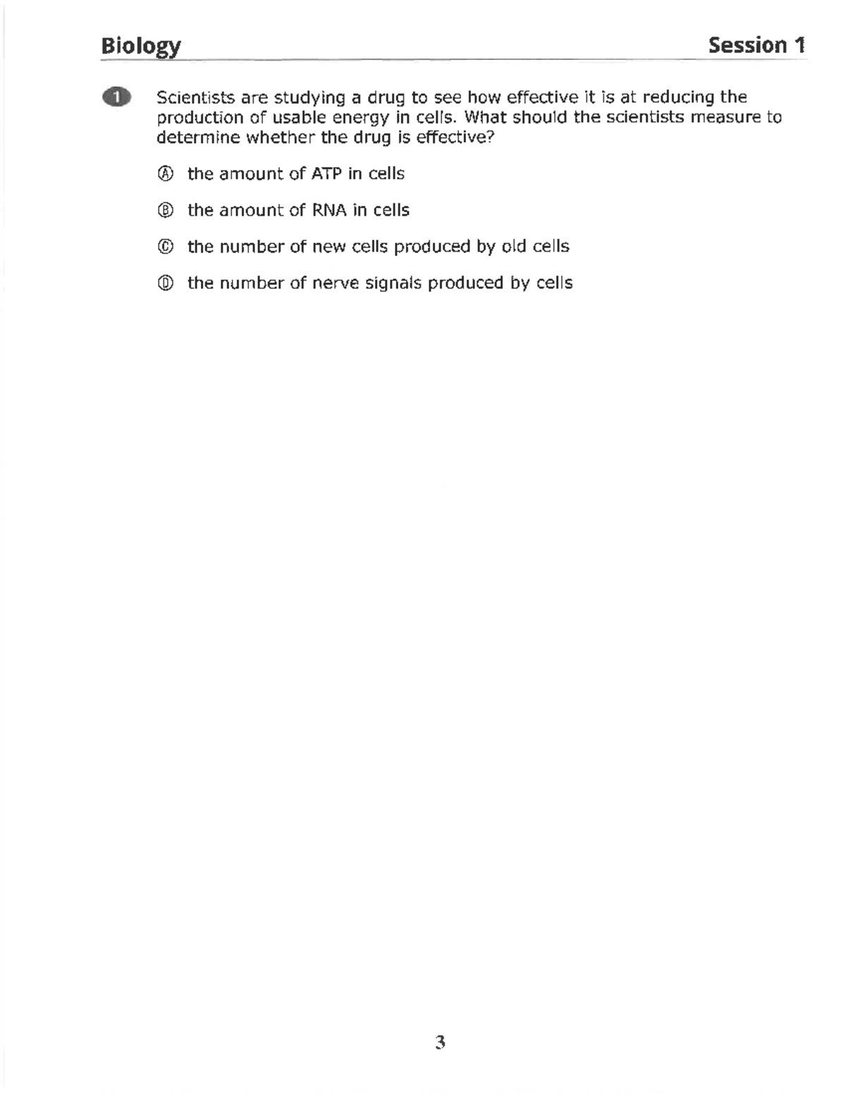 Biology MCAS Practice Questions - Session 1 & 2 - Studocu