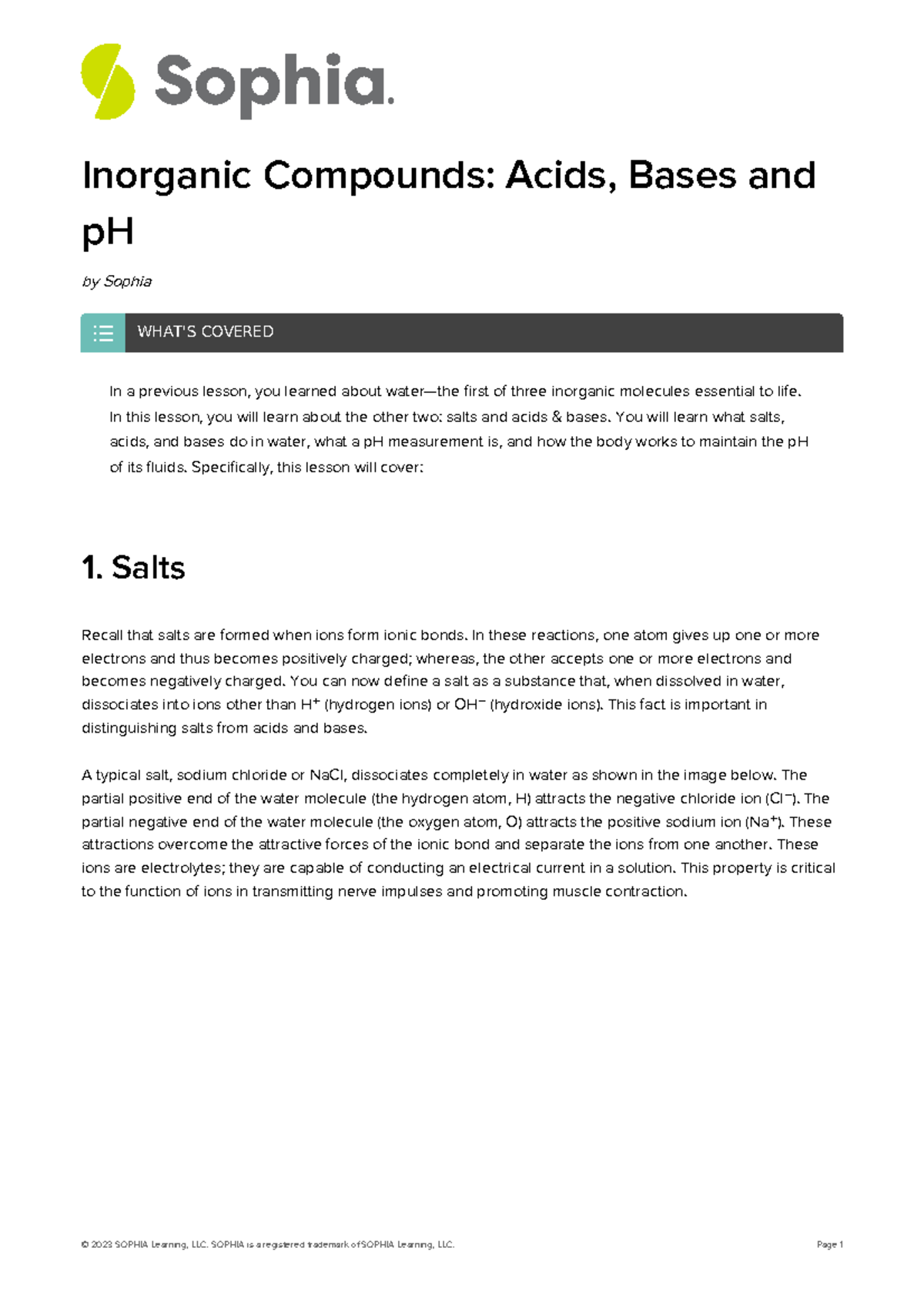 Inorganic Compounds: Acids, Bases, and pH Regulation in the Body ...