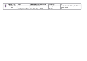 COT-1-UCSP Education - SEMI-DETAILED LESSON PLAN I At the end of the ...