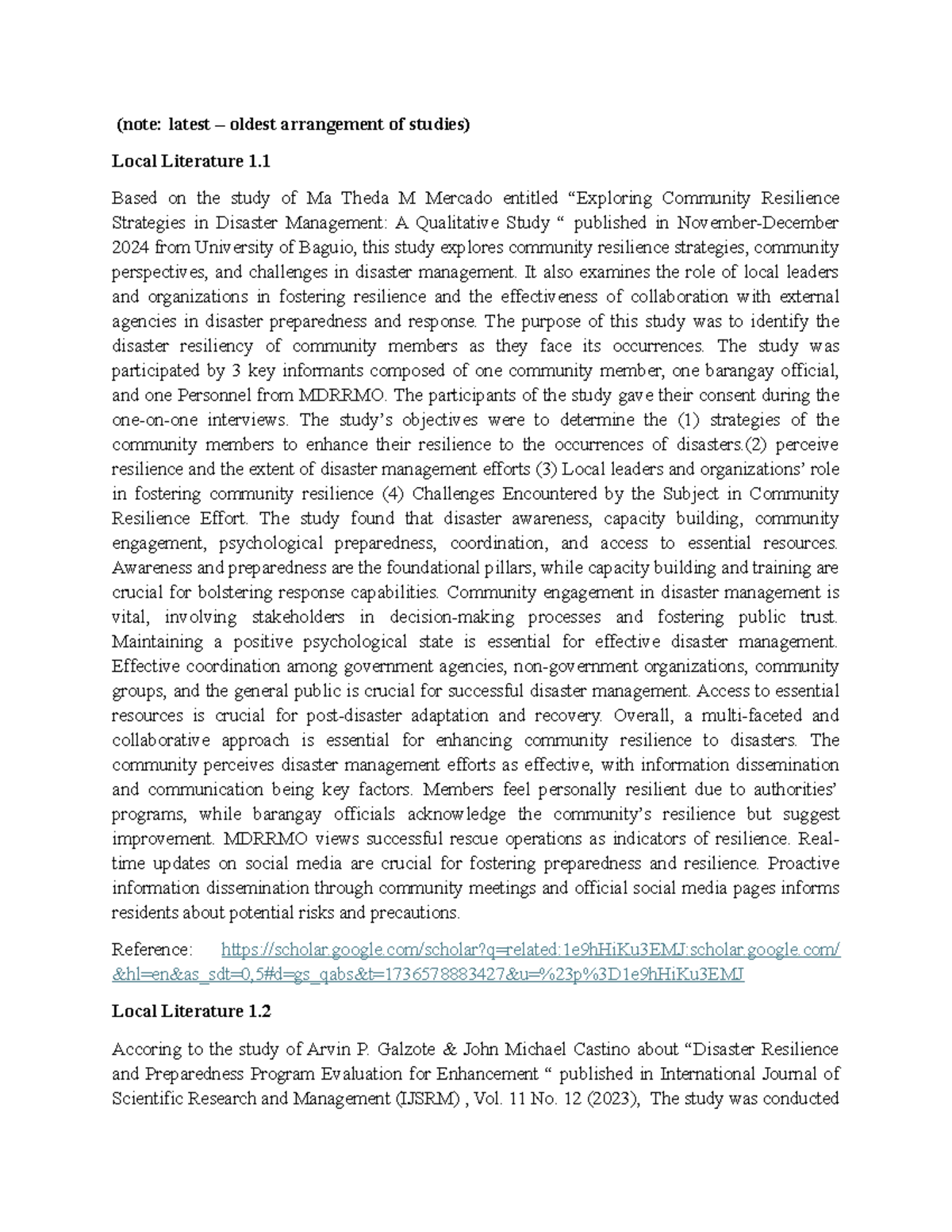 Updated local rrl lappay - (note: latest – oldest arrangement of ...