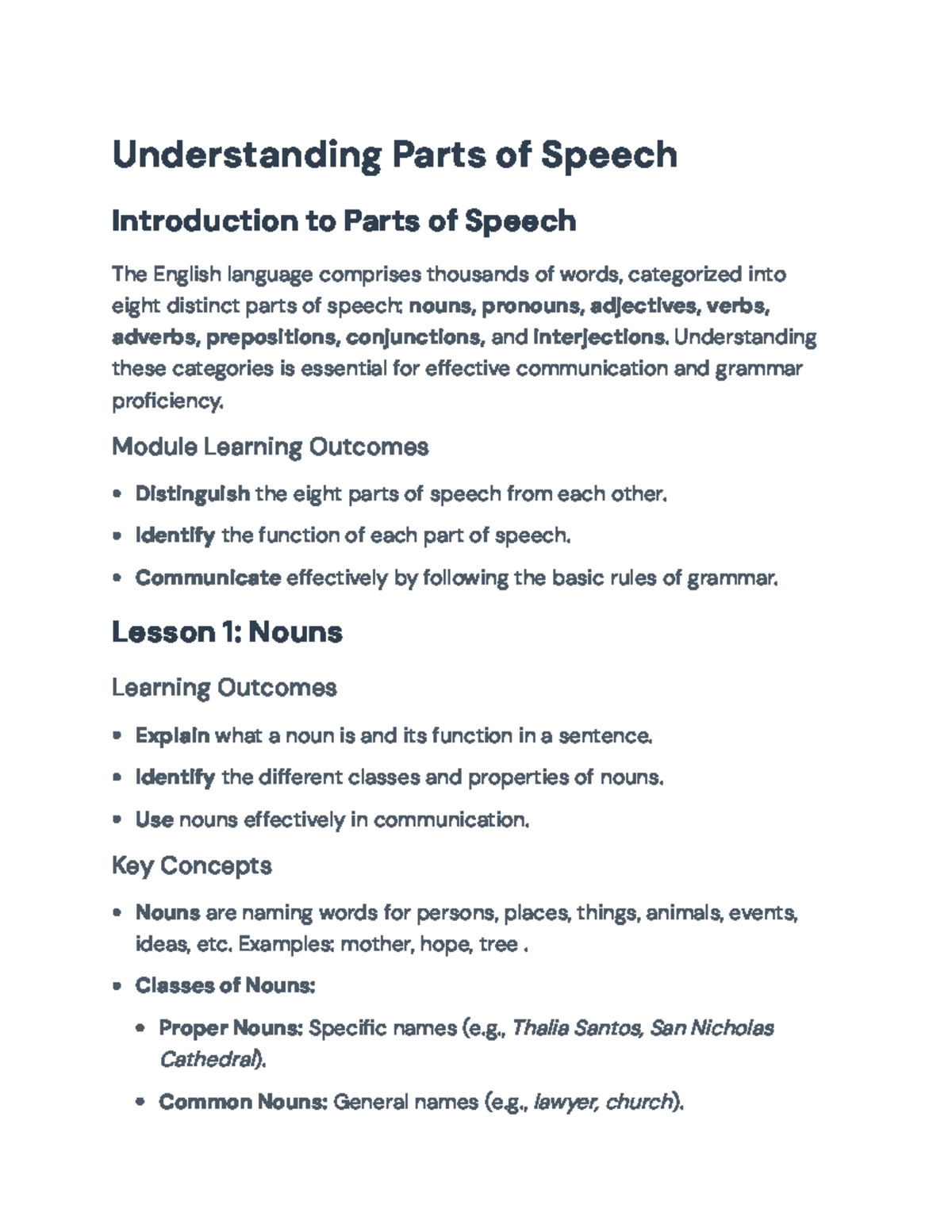 Understanding Parts of Speech: A Comprehensive Grammar Guide - Understanding Parts of Speech ...