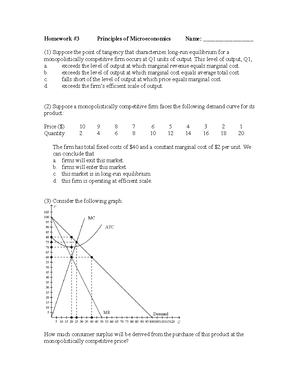 Microeconomics Cheat Sheets - Final Exam - Price Ceiling: max (i ...