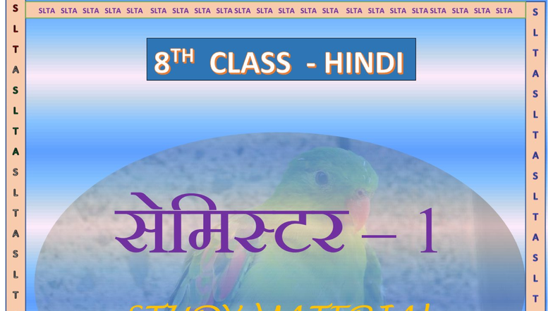 8th Class Hindi Study Material (APSCERT) - Lessons 1 to 6 - Studocu