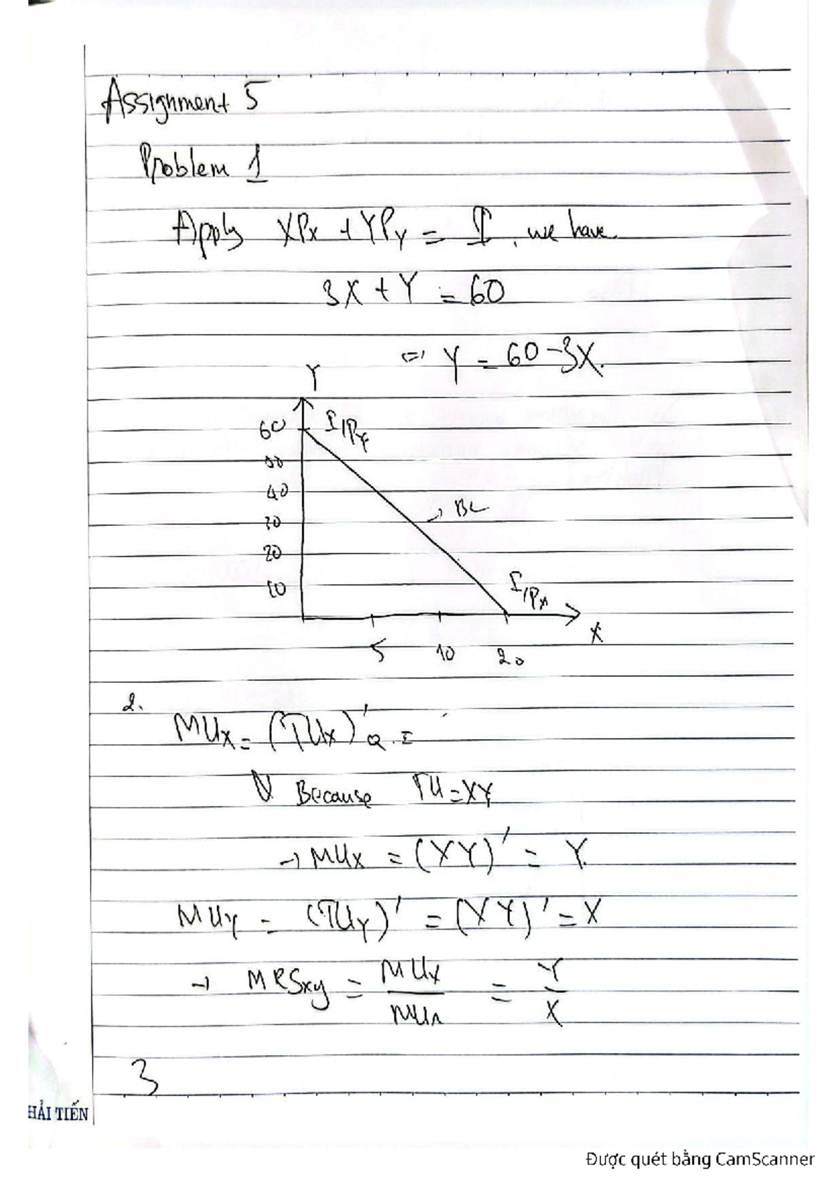 Assignment 5: Problem Solving for Utility Maximization - Studocu
