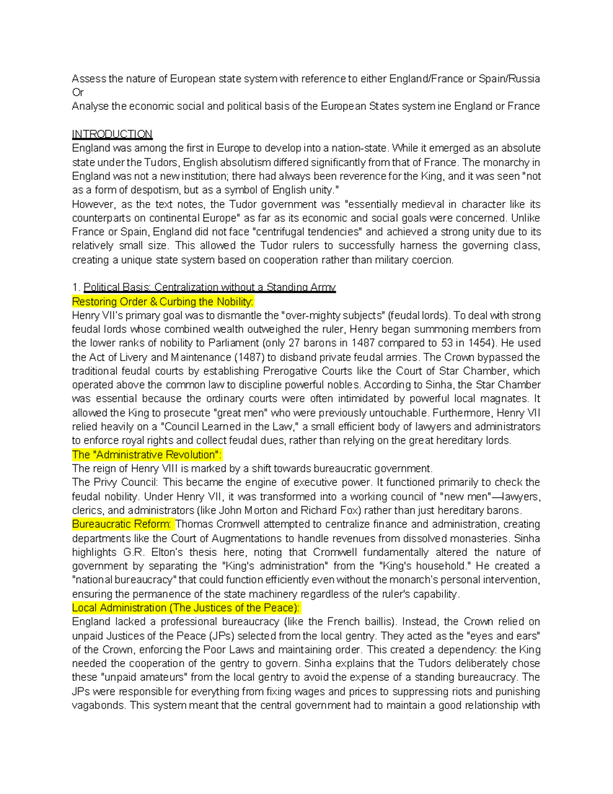 Analyzing the European State System: England's Political, Social, and ...