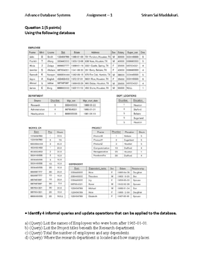 Assignment 6 Draw ER - Assignment # 6 – Draw ER Diagrams Converting Scenarios to ER (Drawing ER ...