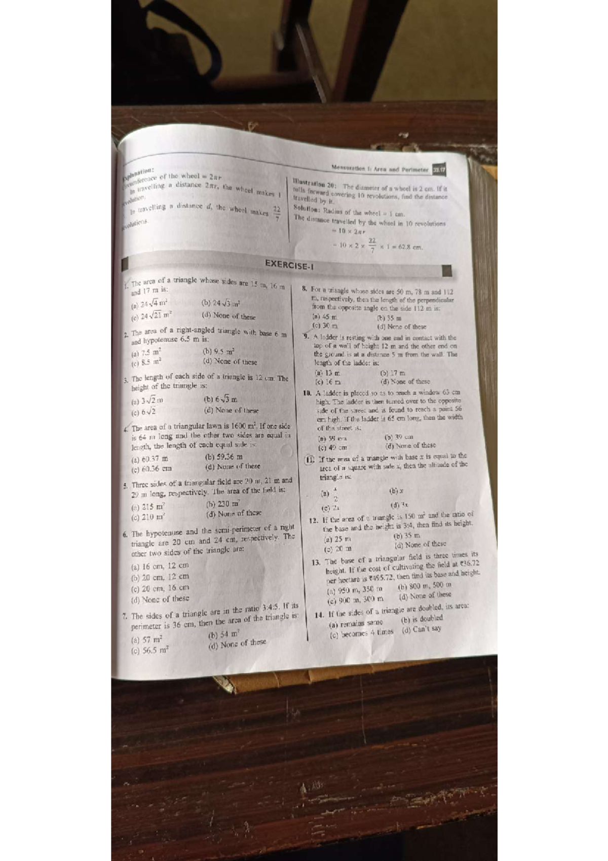 Mensuration I: Area and Perimeter - Short Notes - Studocu