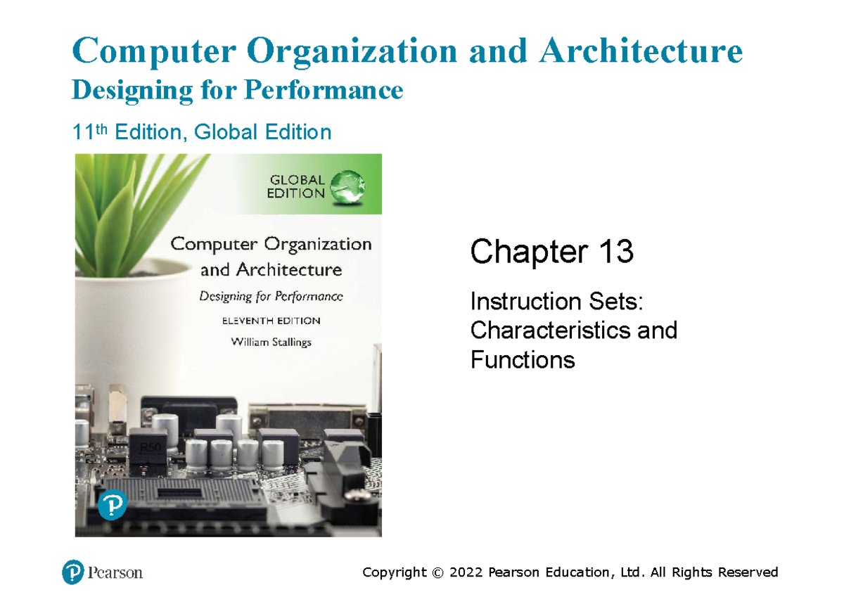 Cea13 - Computer Organization & Architecture: Instruction Sets Overview ...