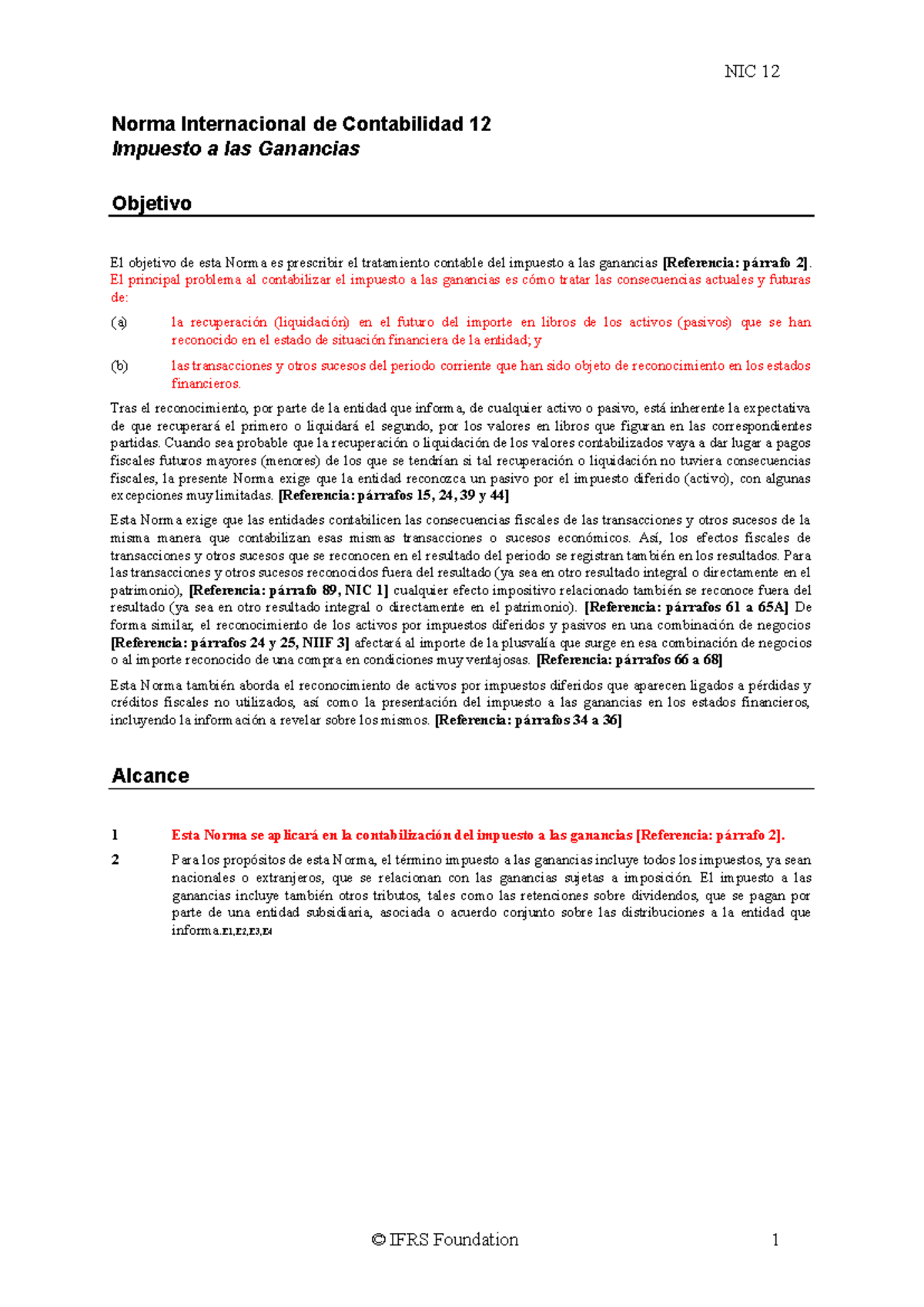 NIC 12 BV2024 Irach - Examen sobre Impuesto a las Ganancias - Studocu