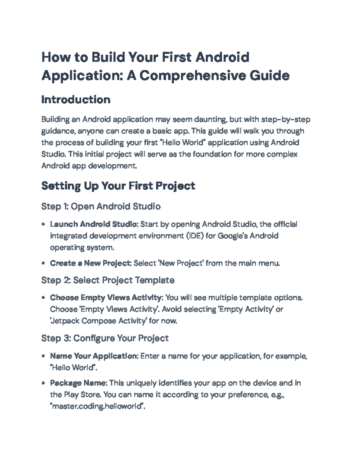 Getting Started with Your First Android App: A Step-by-Step Guide - How to Build Your First ...