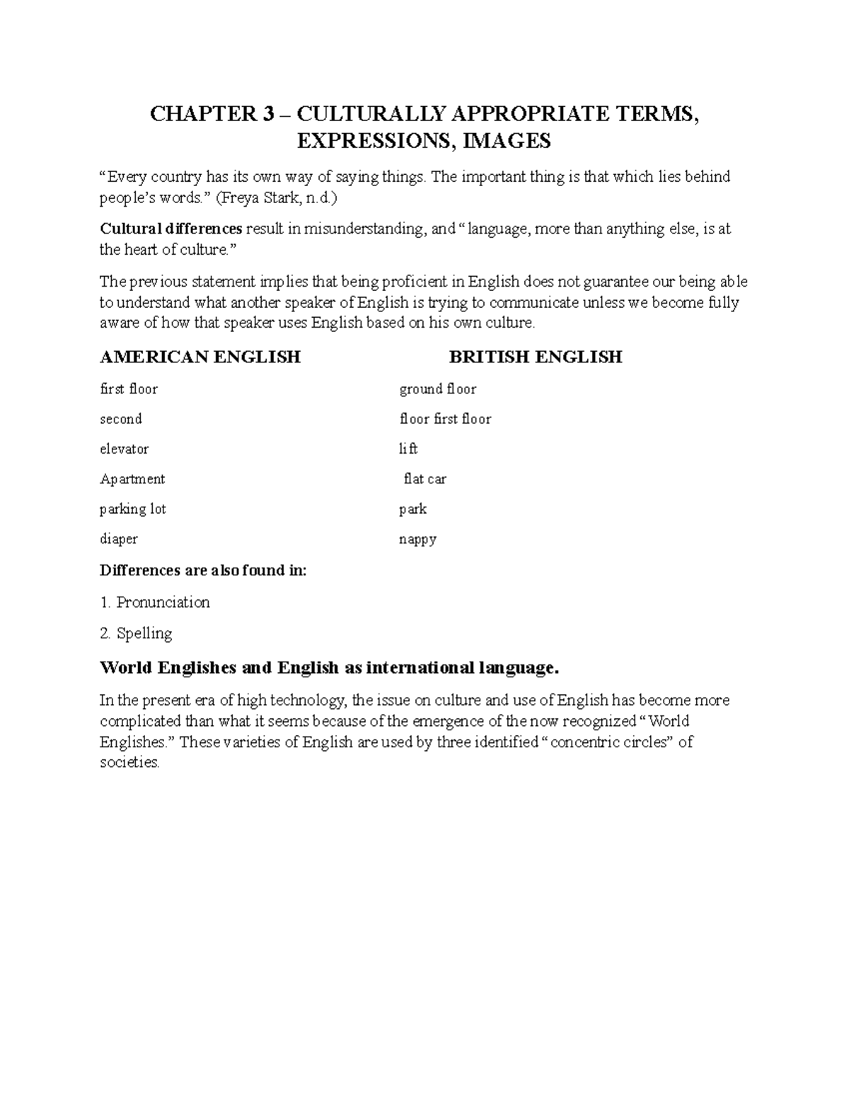 Chapter 3 – ( Culturally Appropriate Terms, Expressions, Images ...