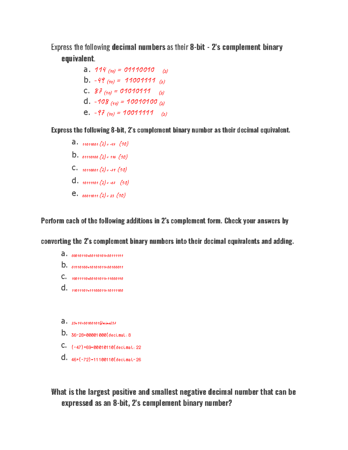 Sajjad 2.3.4 - A document on PLTW for 2.3.4 - Express the following ...
