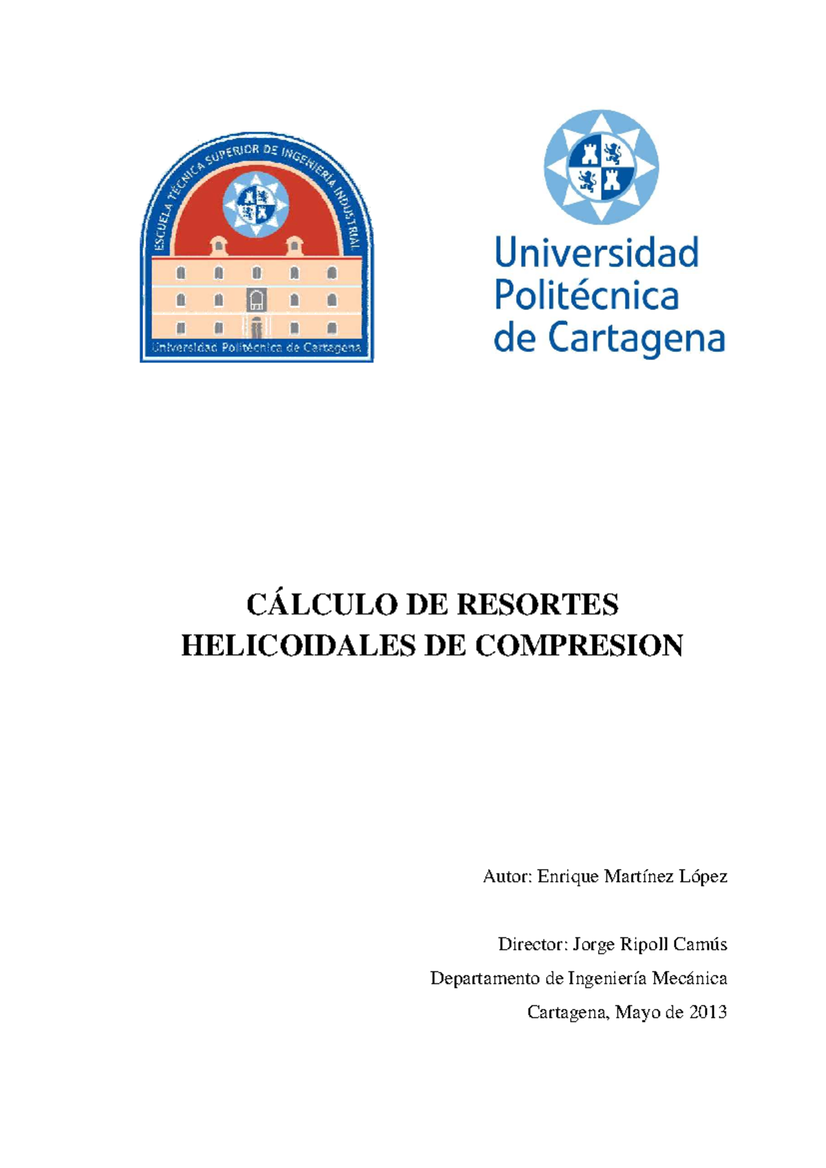 Pfc5169 - Cálculo de Resortes Helicoidales de Compresión - Studocu