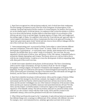 Grade 8 - History- TERM 1 - TASK 1 - Memorandum - 2024 - SOCIAL ...