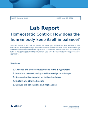Lab Report_Cardiovascular Function During Exercise_ Learn how your body ...
