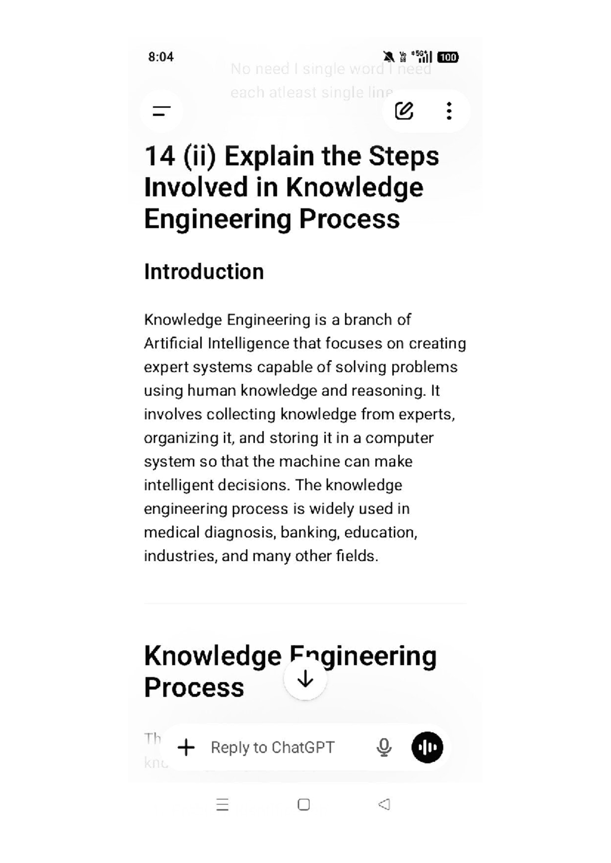 Knowledge Engineering Process: Steps and Applications (AI 101) - Studocu