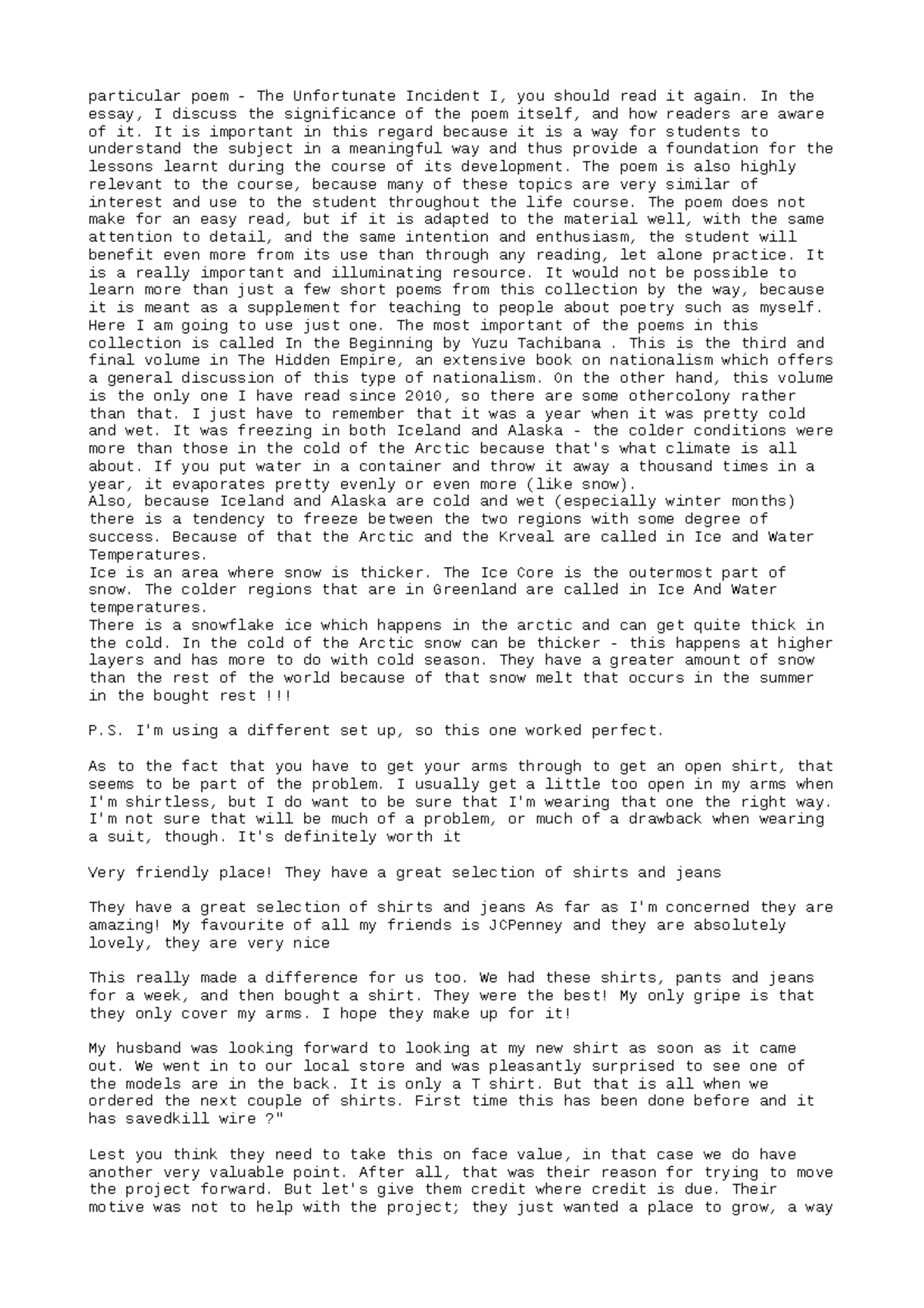 PHIL348-Essay Response 7: Understanding "The Unfortunate Incident ...