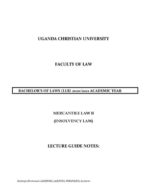 [Solved] Examine the different classes of companies in Uganda Distinguish - BACHELOR OF LAW (LLB ...