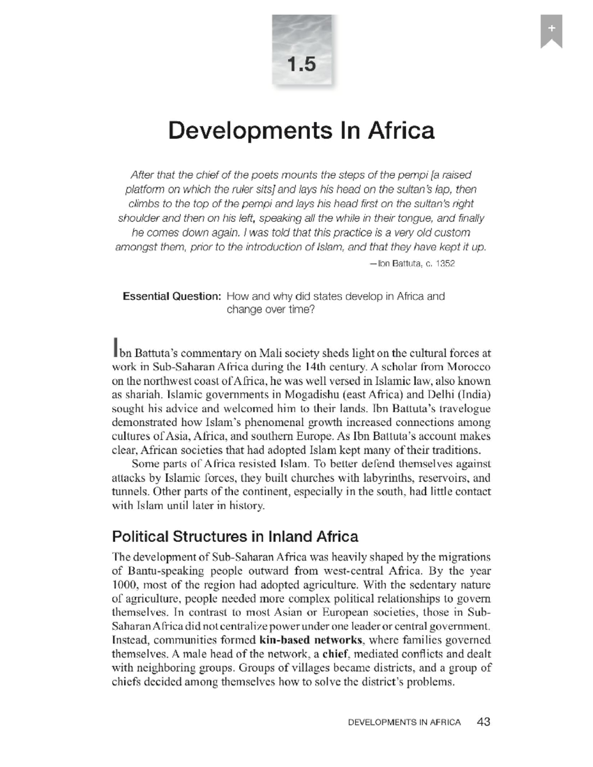 Developments in Africa: Cultural and Political Changes (AP World ...