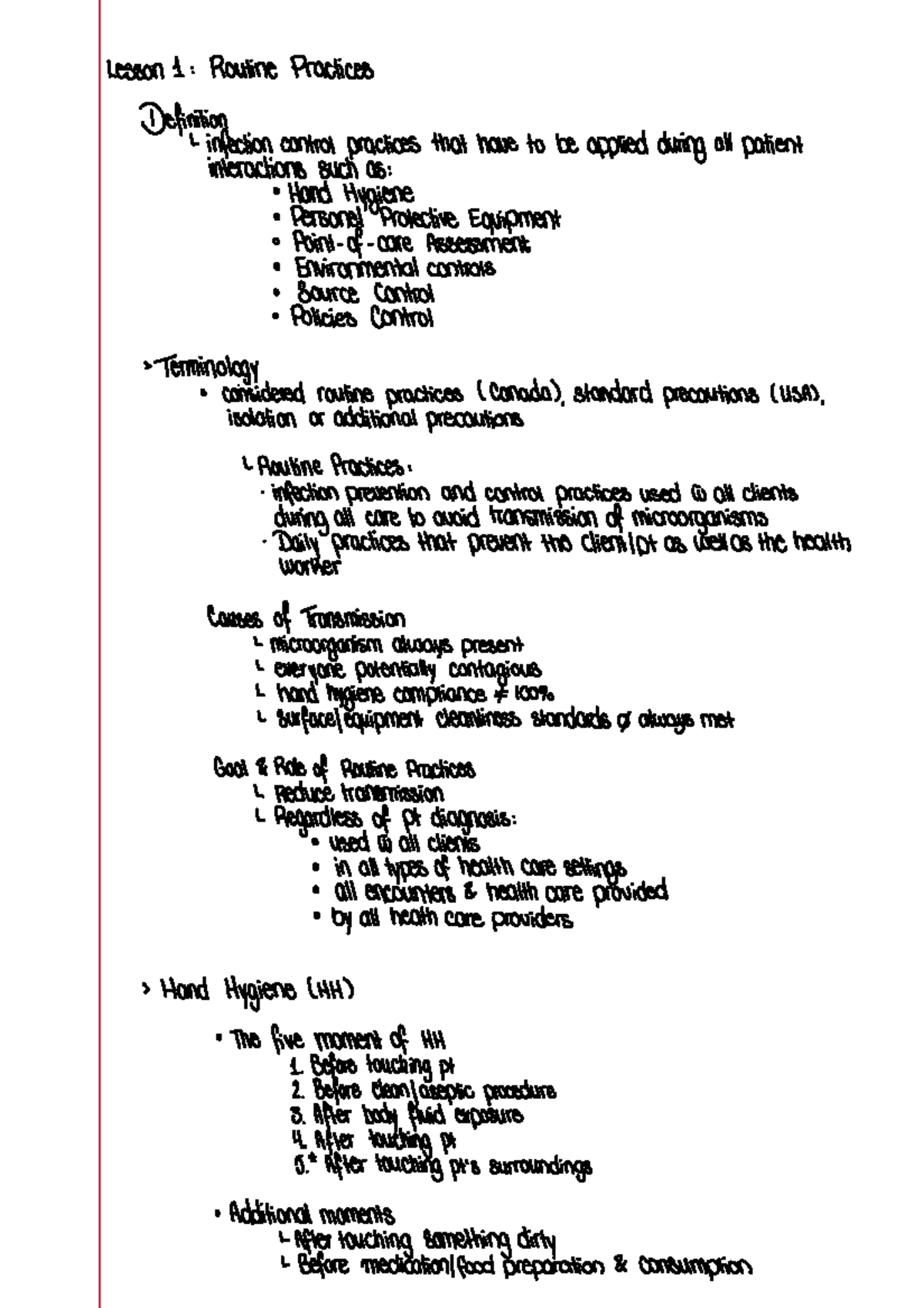 Infection Control Guidelines: Routine Practices Overview (Lesson 1 ...