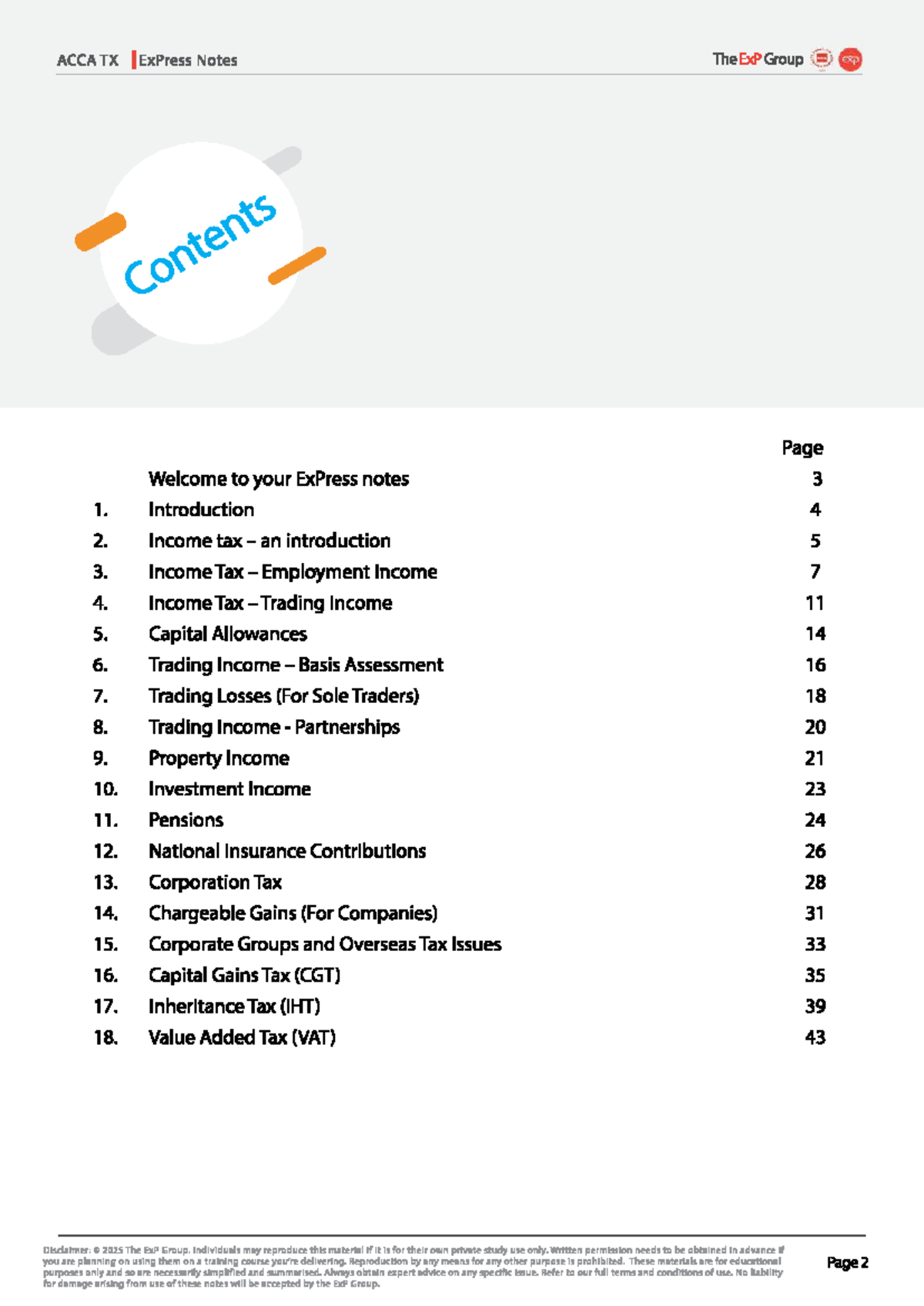 ACCA TX ExPress Notes: Comprehensive Guide to Income Tax and More - Studocu