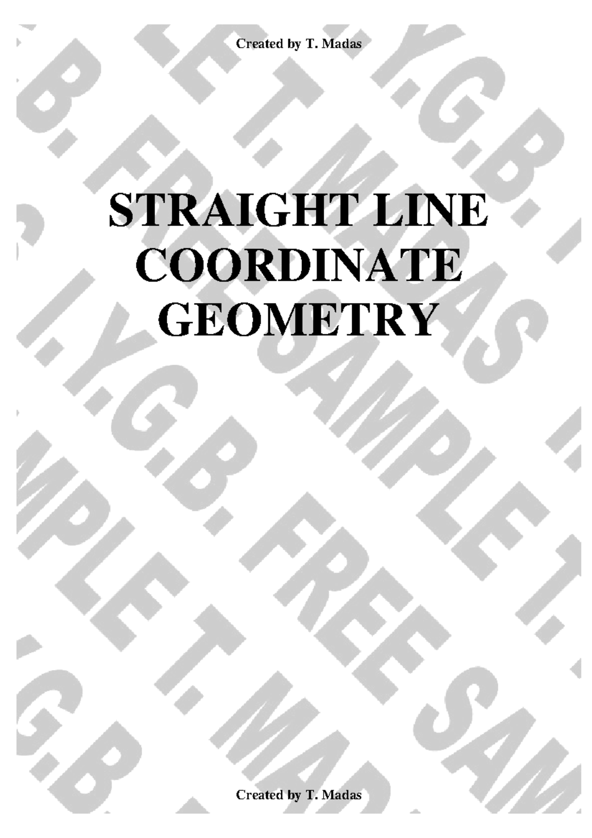 Line Coordinate Geometry Practice: Gradients, Intercepts & Equations ...