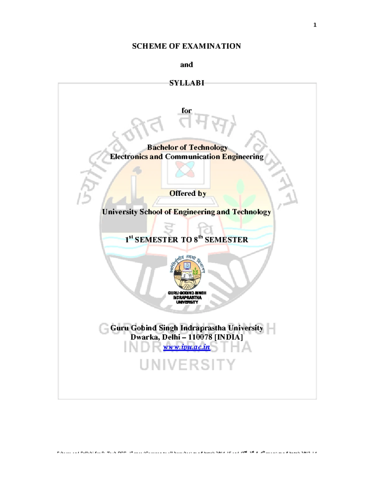 Syllabus - Tech-CSE (1st Semester to 8th Semester) implemented from ...