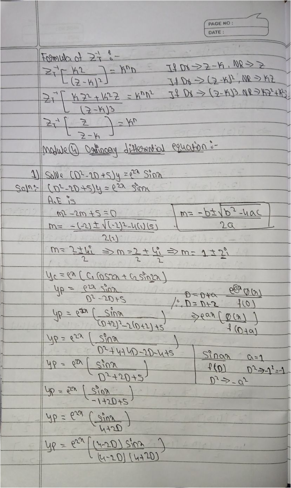 Module 4: Ordinary Differential Equations Solutions and Techniques ...