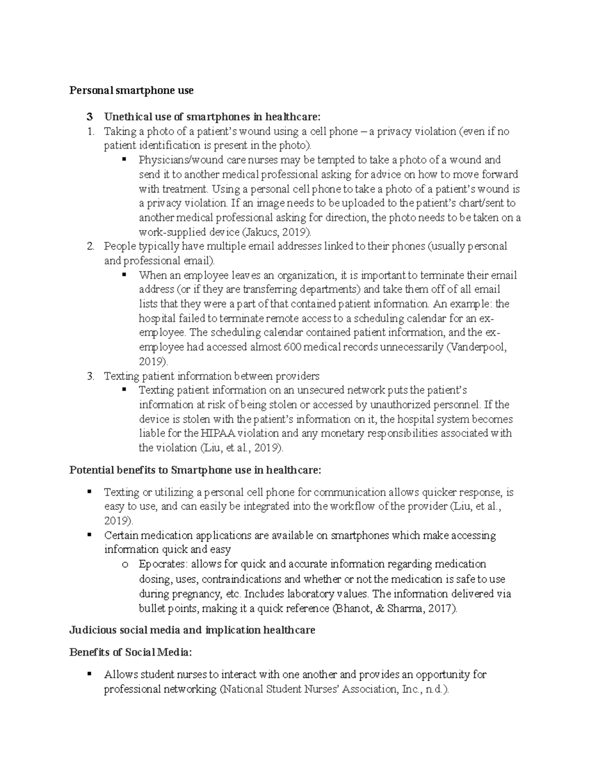 Module 7 Assignment: Ethical Considerations of Smartphone Use in ...
