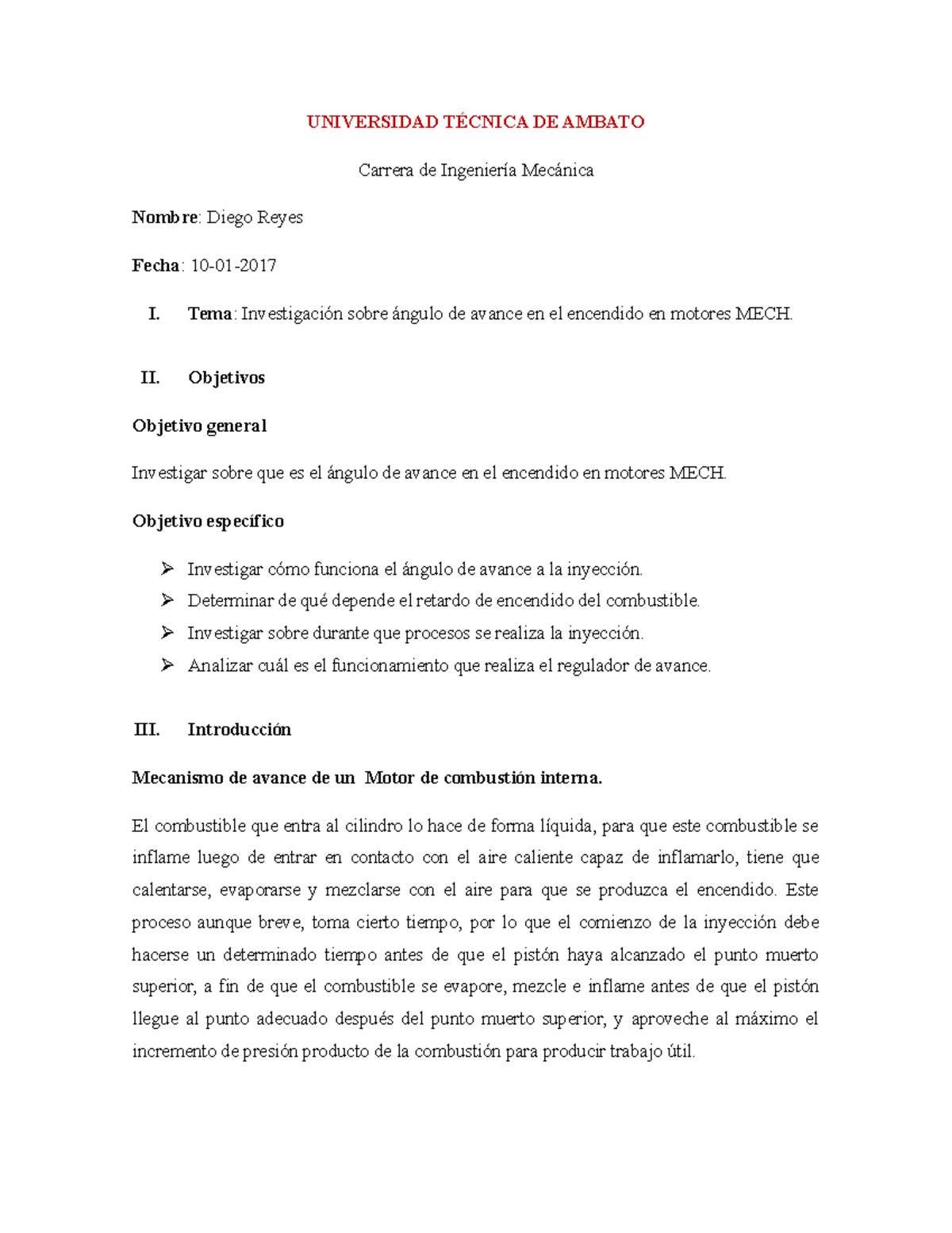 Angulo de avance completo - UNIVERSIDAD TÉCNICA DE AMBATO Carrera de ...