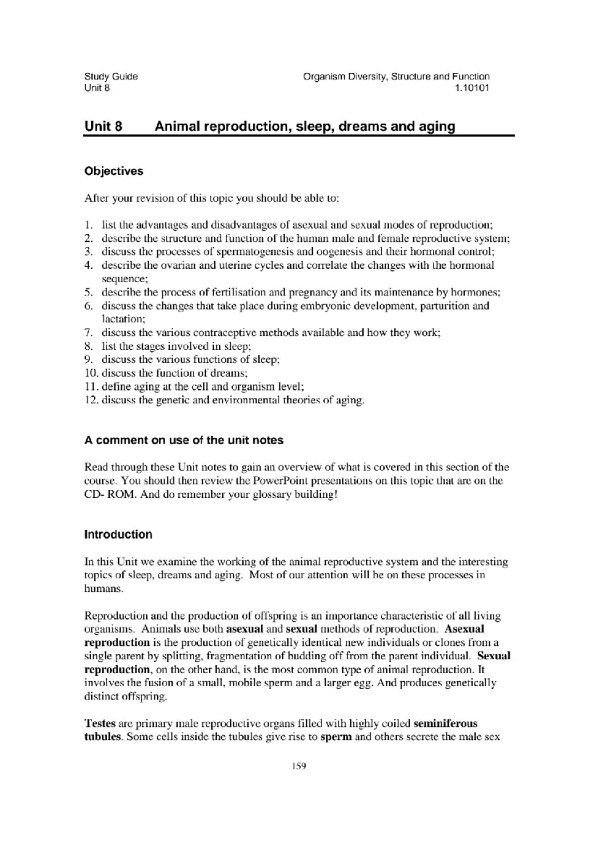 Biology 1A - Unit 8 - Study notes - Study Guide Organism Diversity ...