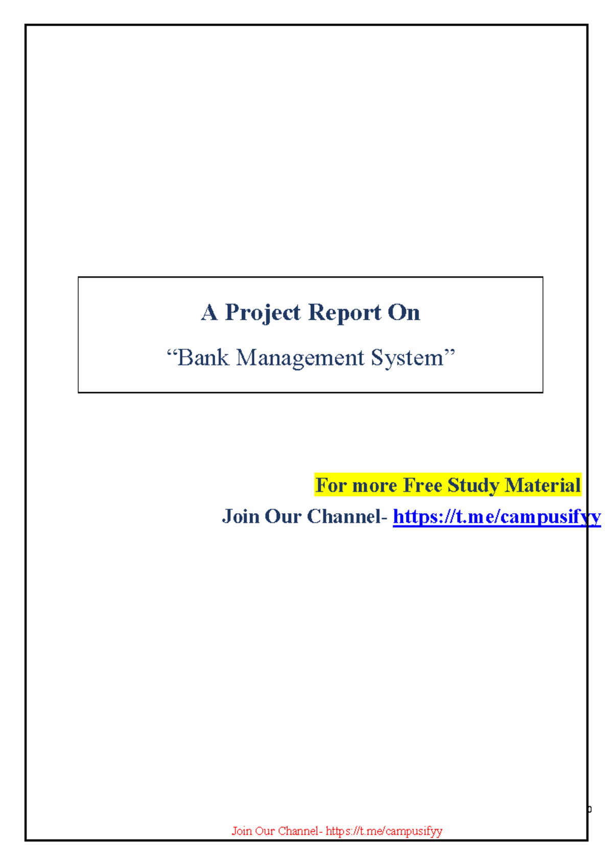 JPR Microproject 1: Bank Management System Implementation Report - Studocu