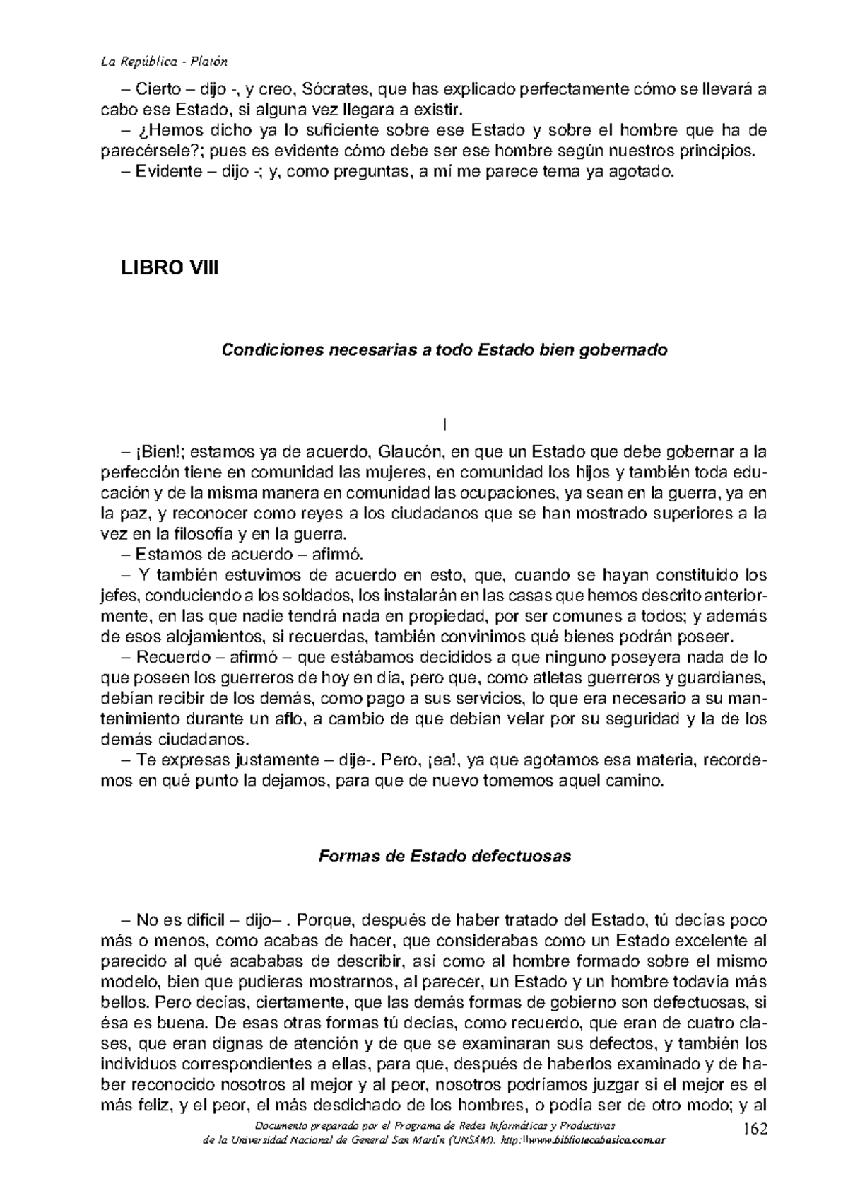 La polis-cap VIII - Condiciones y Caracteres del Estado Gobernado - Studocu