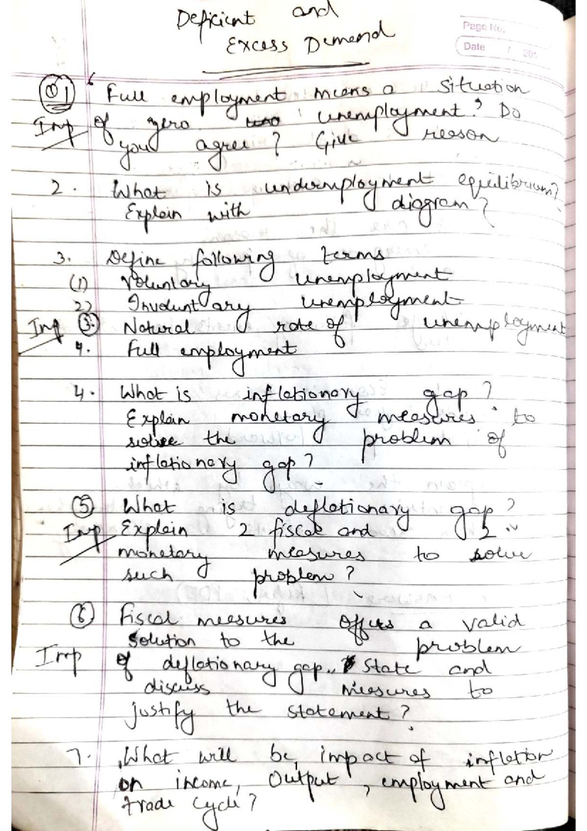 Economic Concepts: Deficient & Excess Demand Analysis (ECO 201) - Studocu