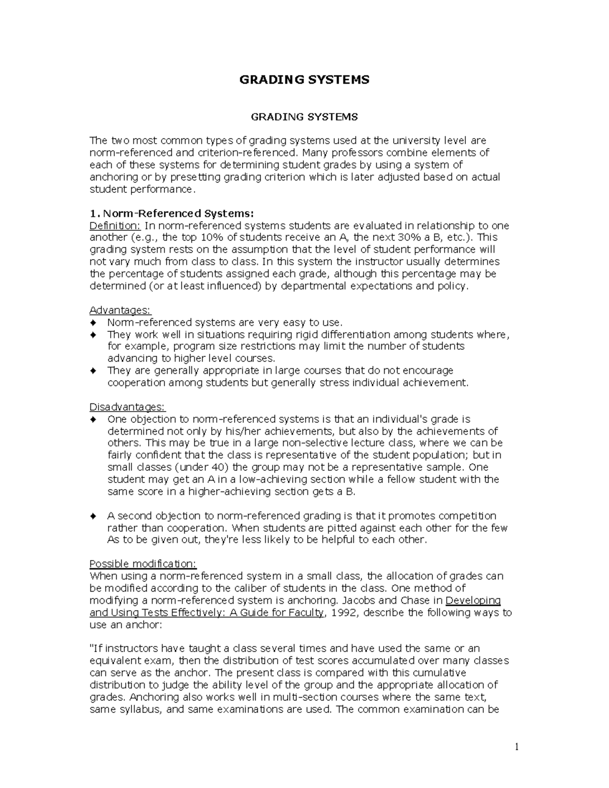 4H - Overview of Norm-Referenced and Criterion-Referenced Grading ...