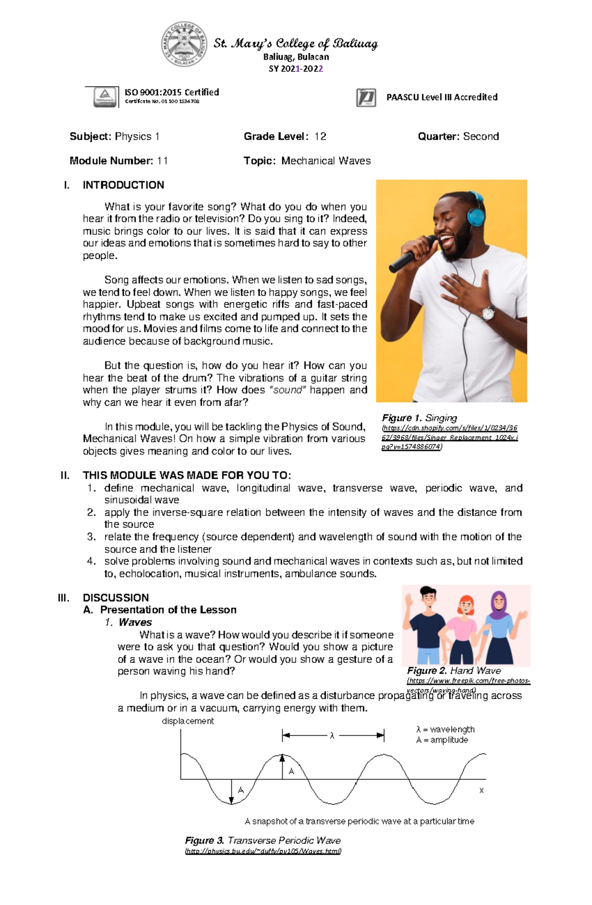 Physics 1 Module 11: Exploring Mechanical Waves and Sound Phenomena ...