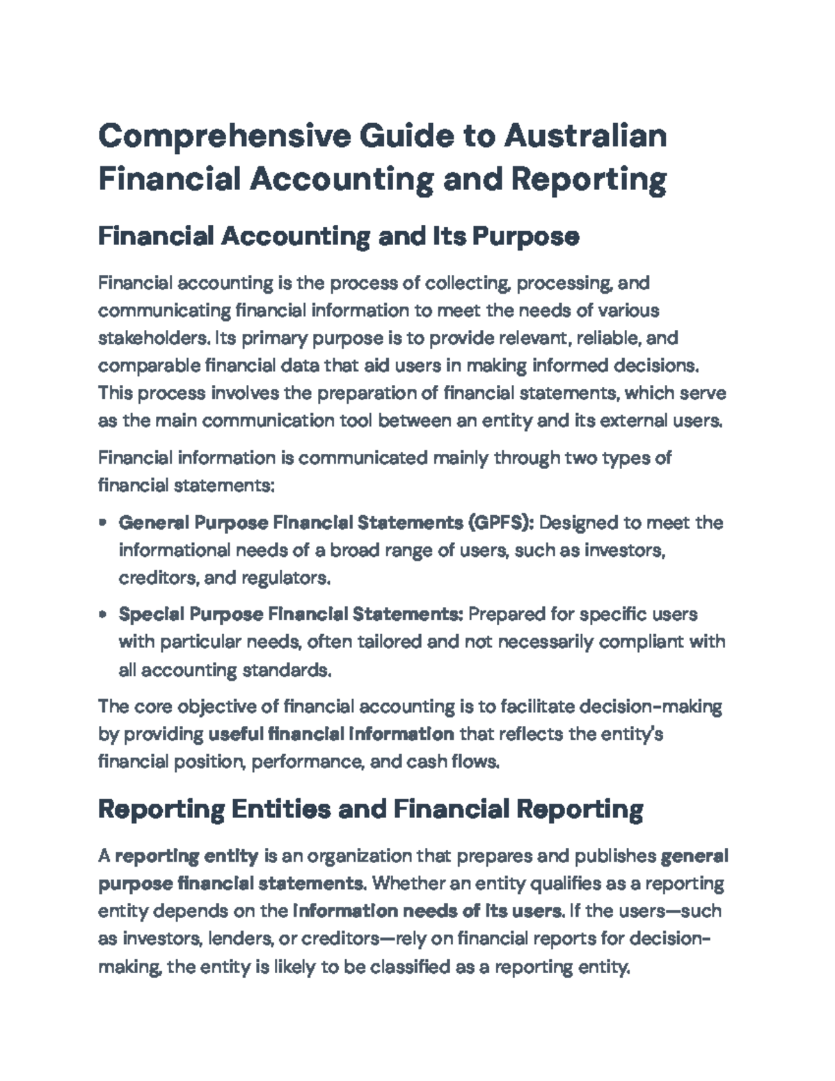 Comprehensive Guide to Australian Financial Accounting Standards ...
