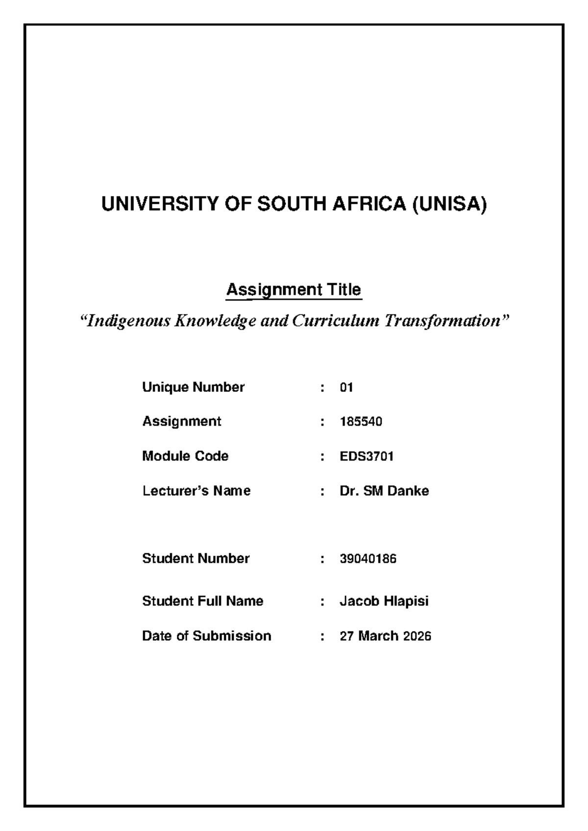 Incorporating Indigenous Knowledge in EDS3701 Curriculum Transformation ...