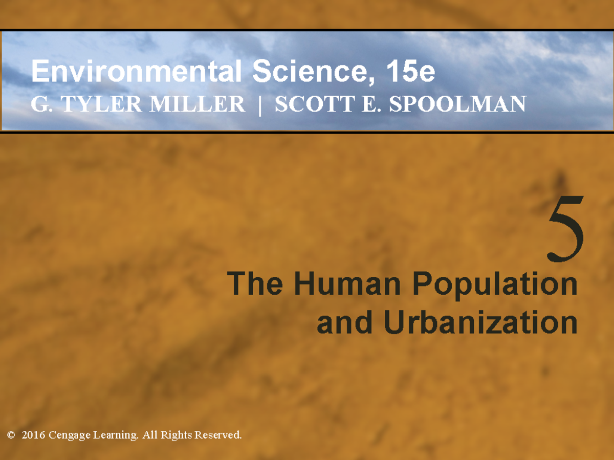 Environmental Science 15e: Human Population & Urbanization Insights ...