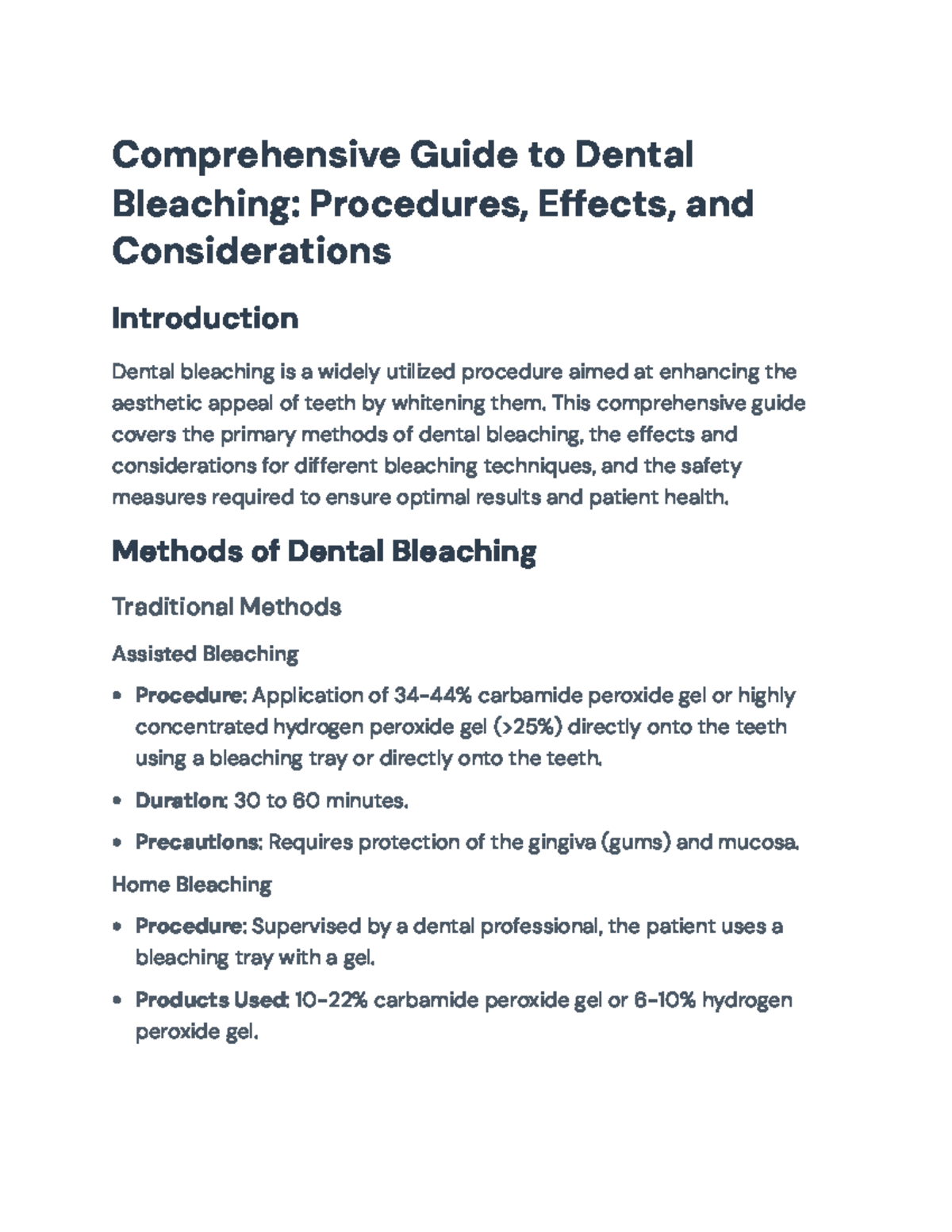 Comprehensive Guide to Dental Bleaching: Methods & Safety Overview ...