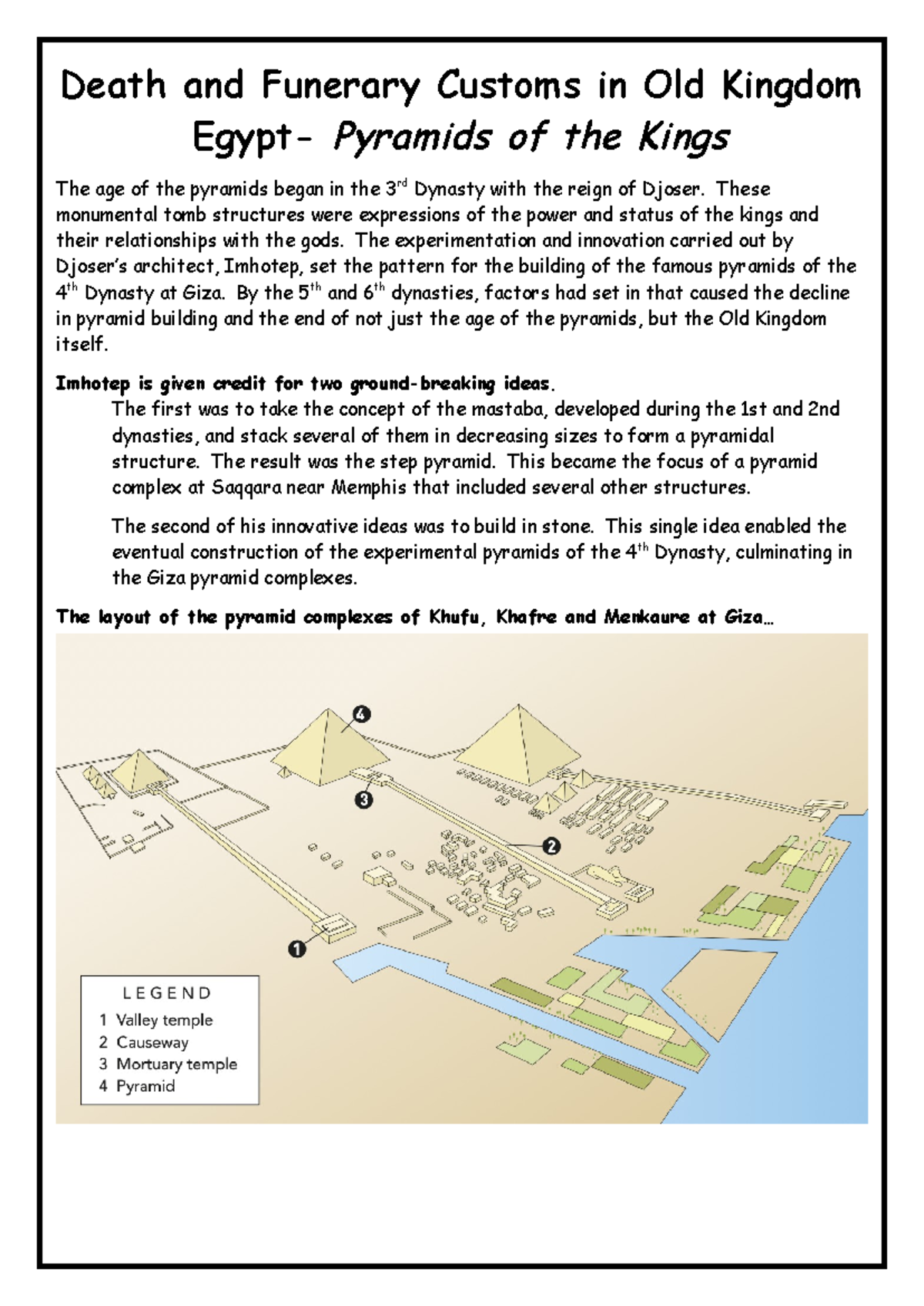 6. Death and Funerary Customs in Old Kingdom Egypt- Pyramids of the ...