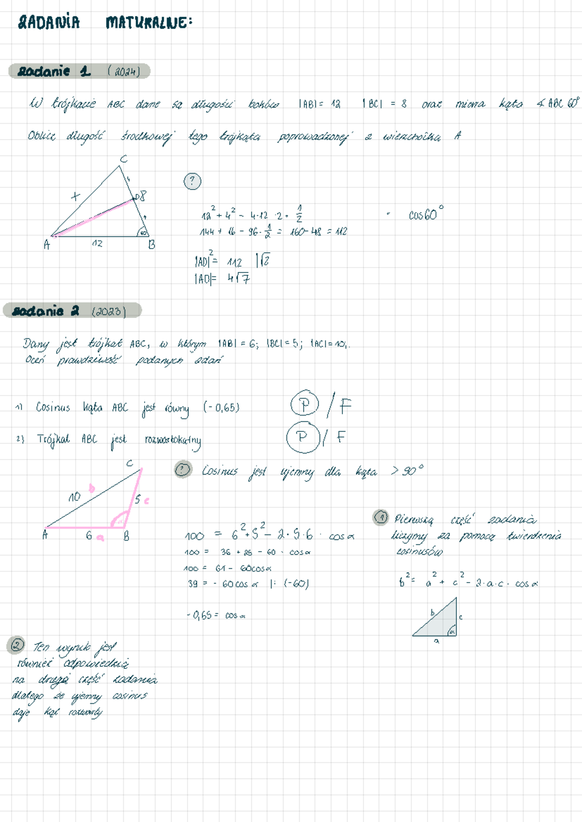 Matematyka-Liceum - zadania z matury 2024 z opracowaniem - LADANIA ...