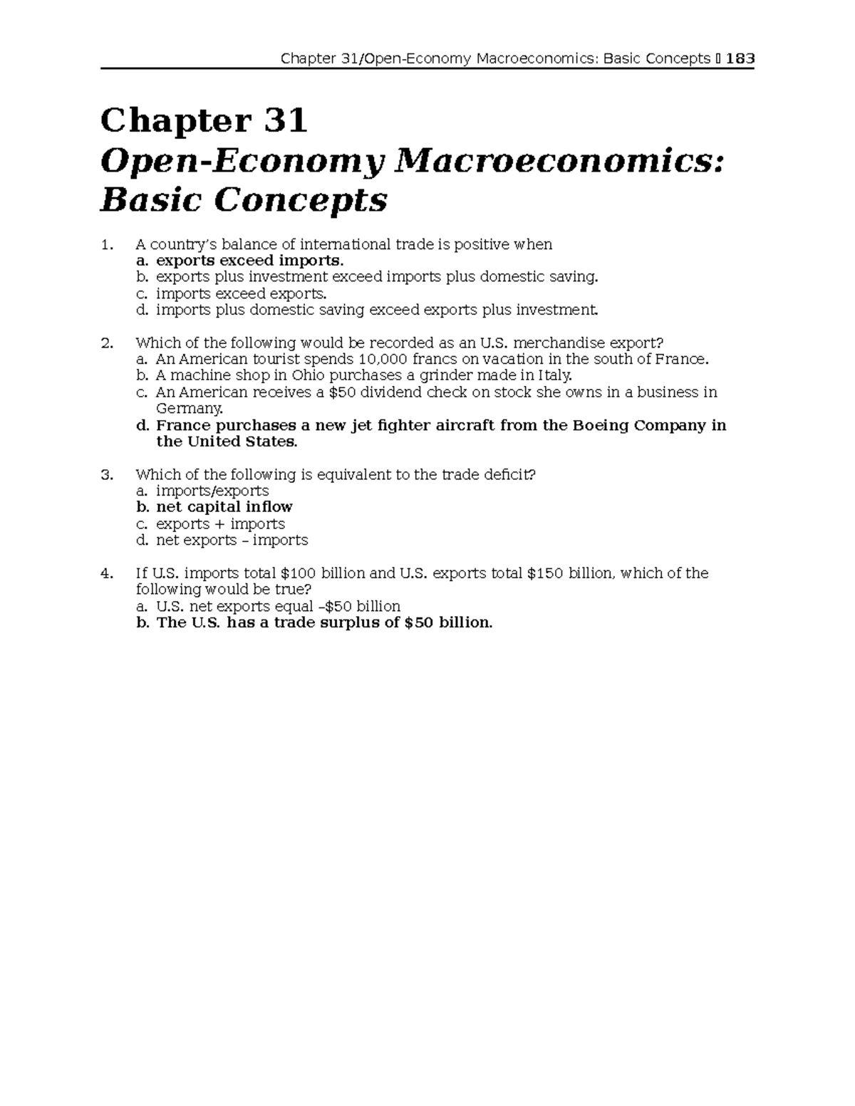 Chapter 31 - Open-Economy Macroeconomics Concepts (MANKIW) - Studocu